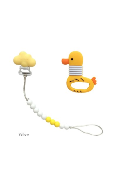 yellow pacifier clip